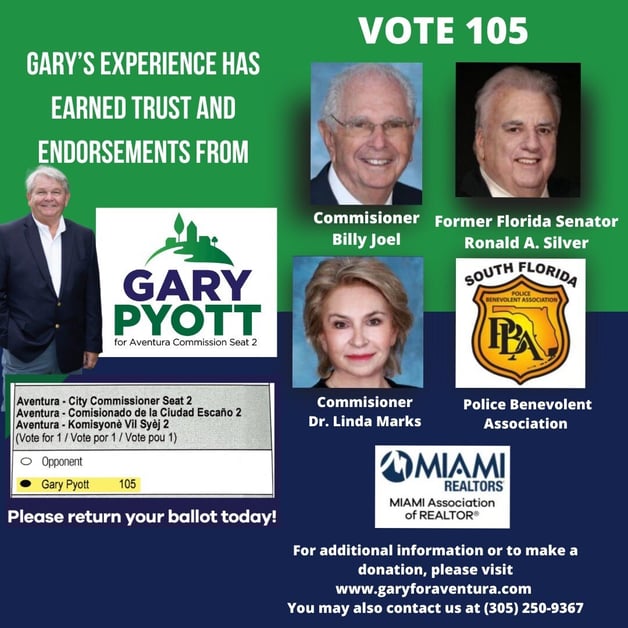 Campbell Property Management's Gary Pyott Running for City of Aventura Commissioner, Seat #2